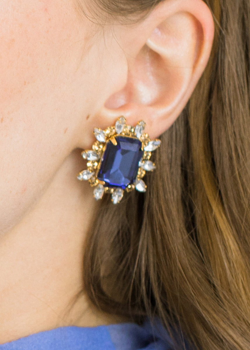 Hazel Studs -- Sapphire – Jennifer Behr LLC