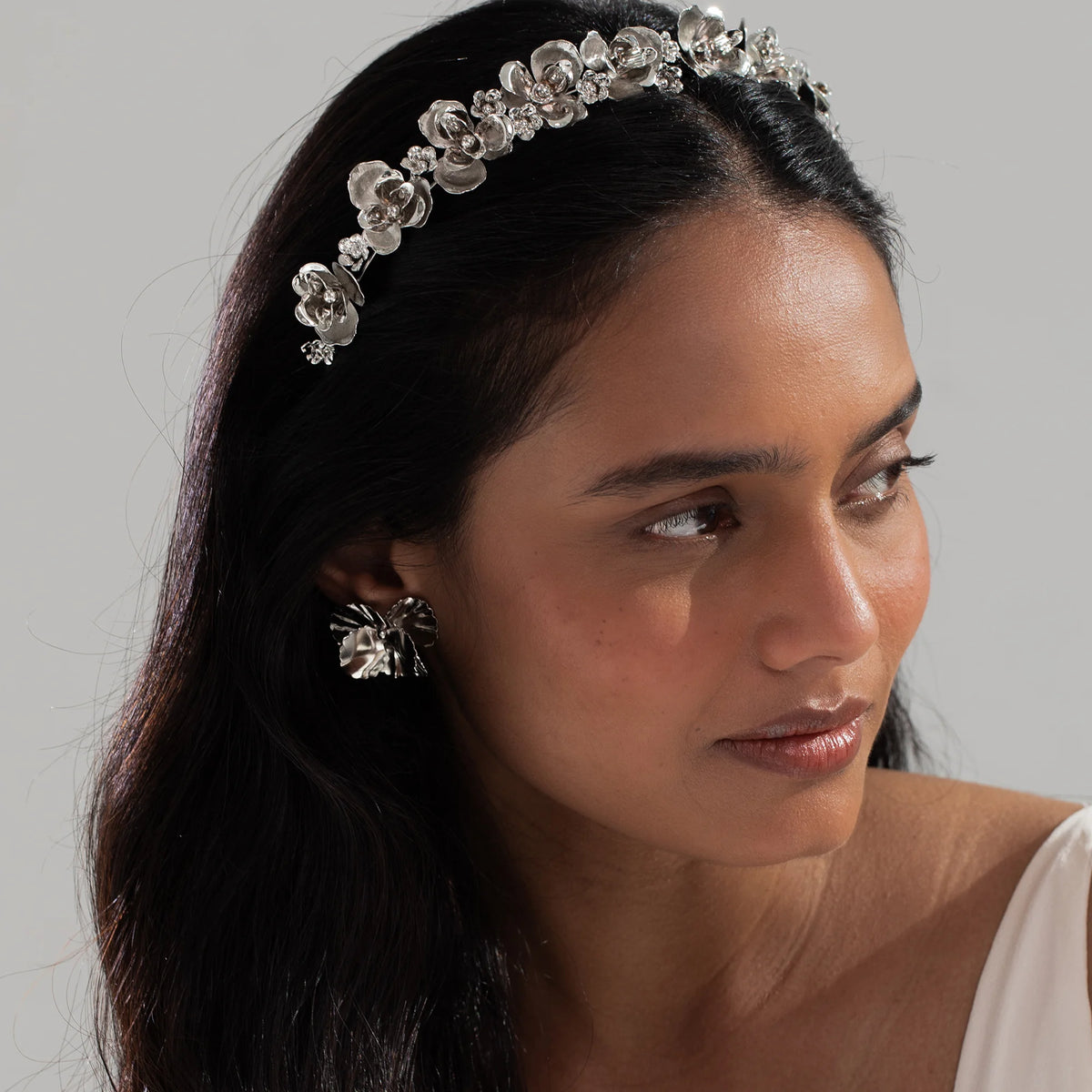 Larena Headband -- Silver – Jennifer Behr LLC