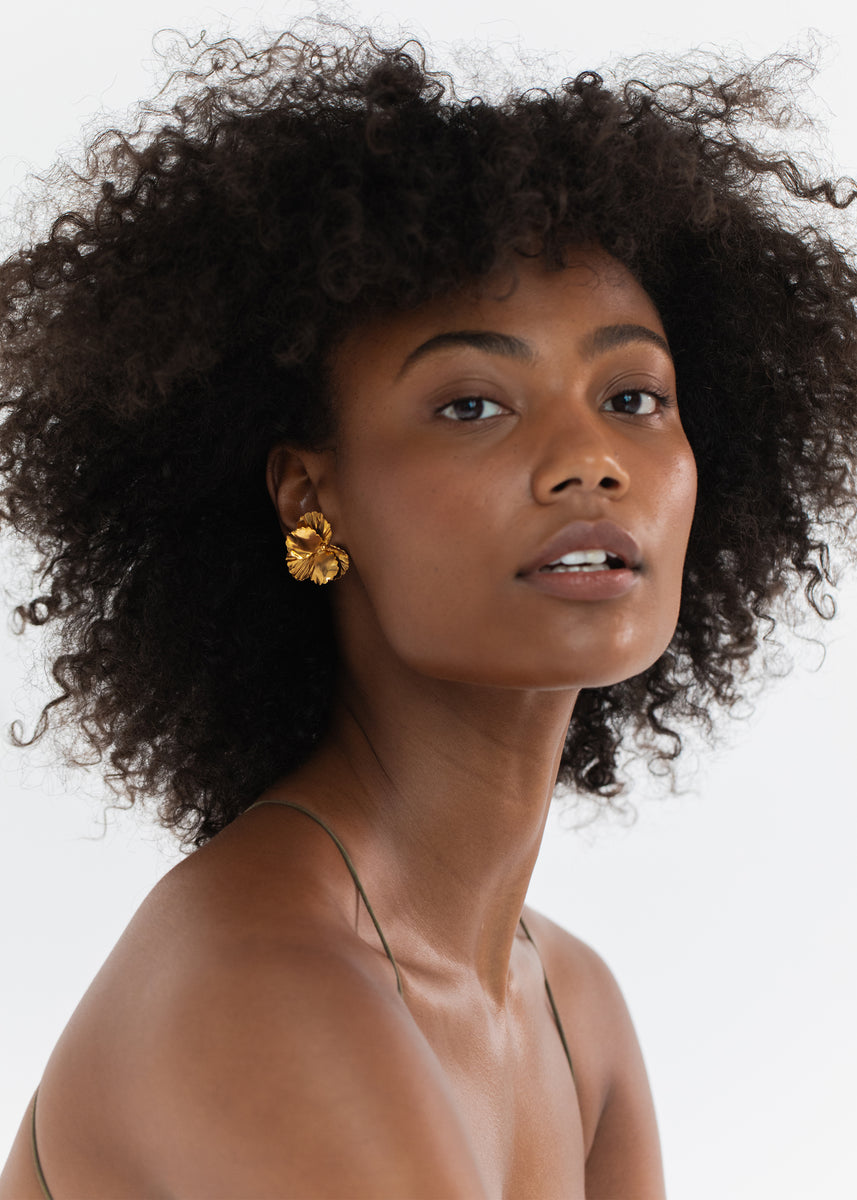 Pansy Earrings -- Gold – Jennifer Behr LLC