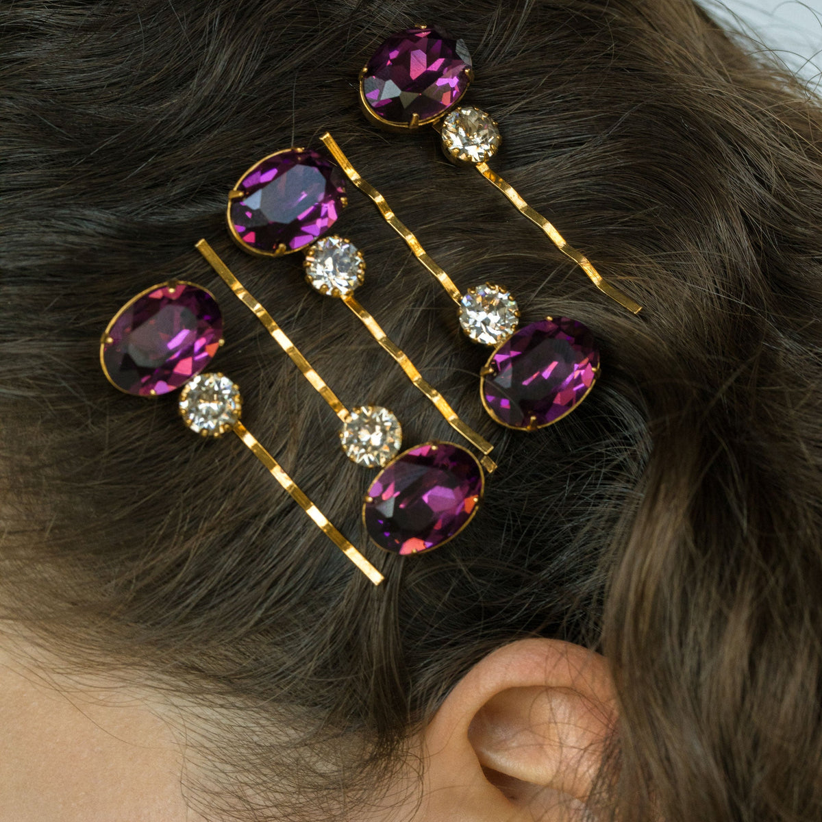 Gemma Bobby Pin -- Amethyst – Jennifer Behr LLC