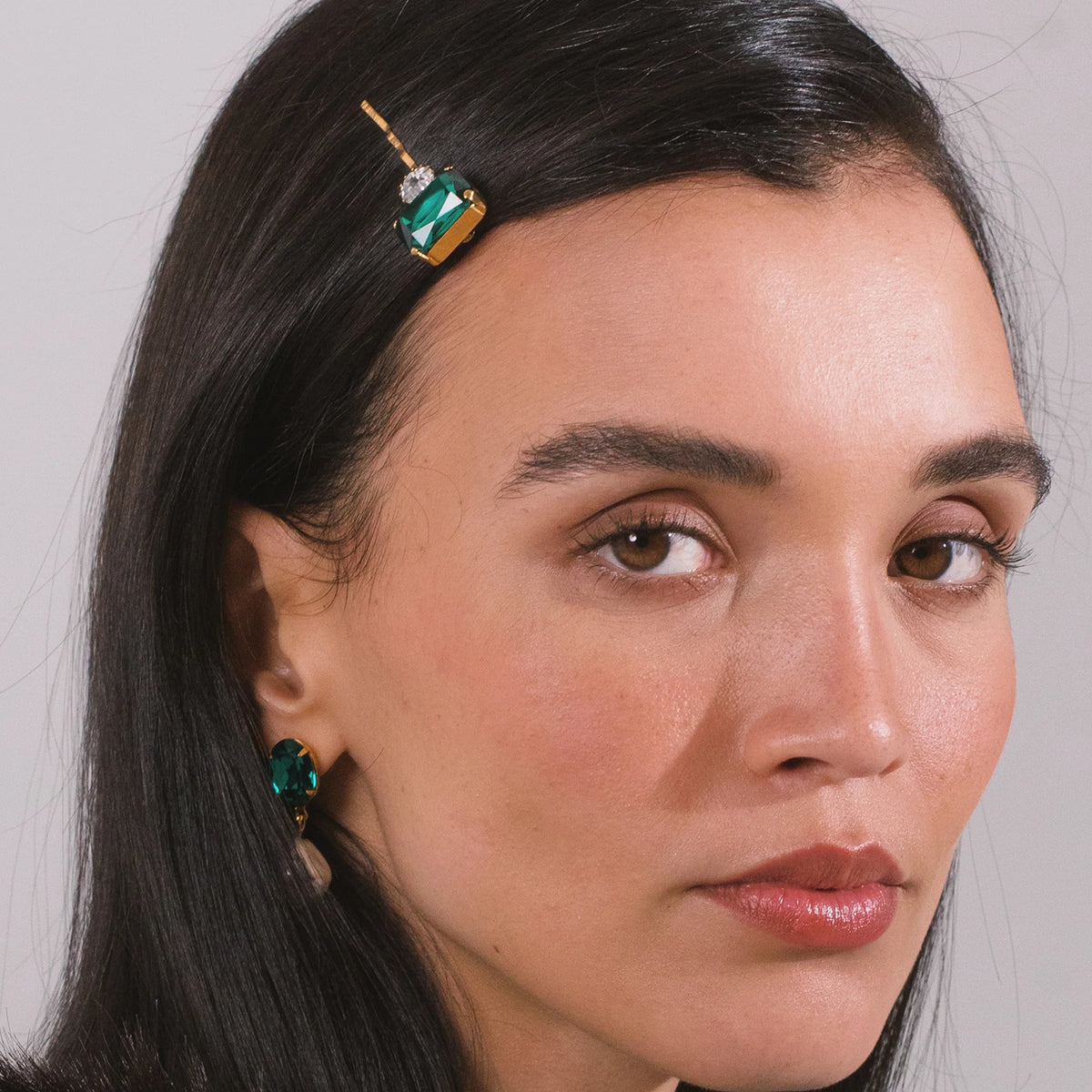 Gemma Bobby Pin -- Emerald – Jennifer Behr LLC