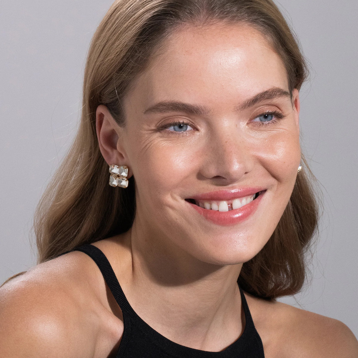 Piccolo Earrings -- Crystal Antique Gold – Jennifer Behr LLC