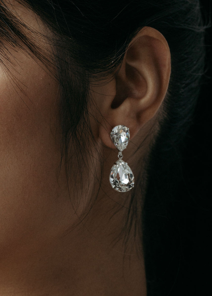 Judy Earrings -- Crystal – Jennifer Behr LLC