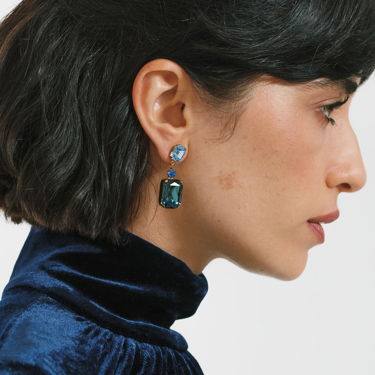 Justine Earrings -- Sapphire – Jennifer Behr LLC