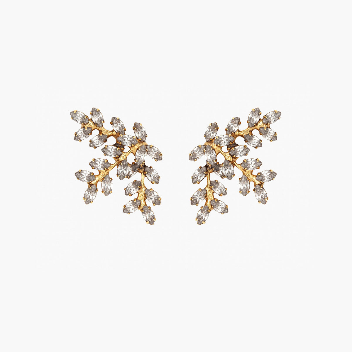 Viniette Earrings -- Crystal Antique Gold – Jennifer Behr LLC