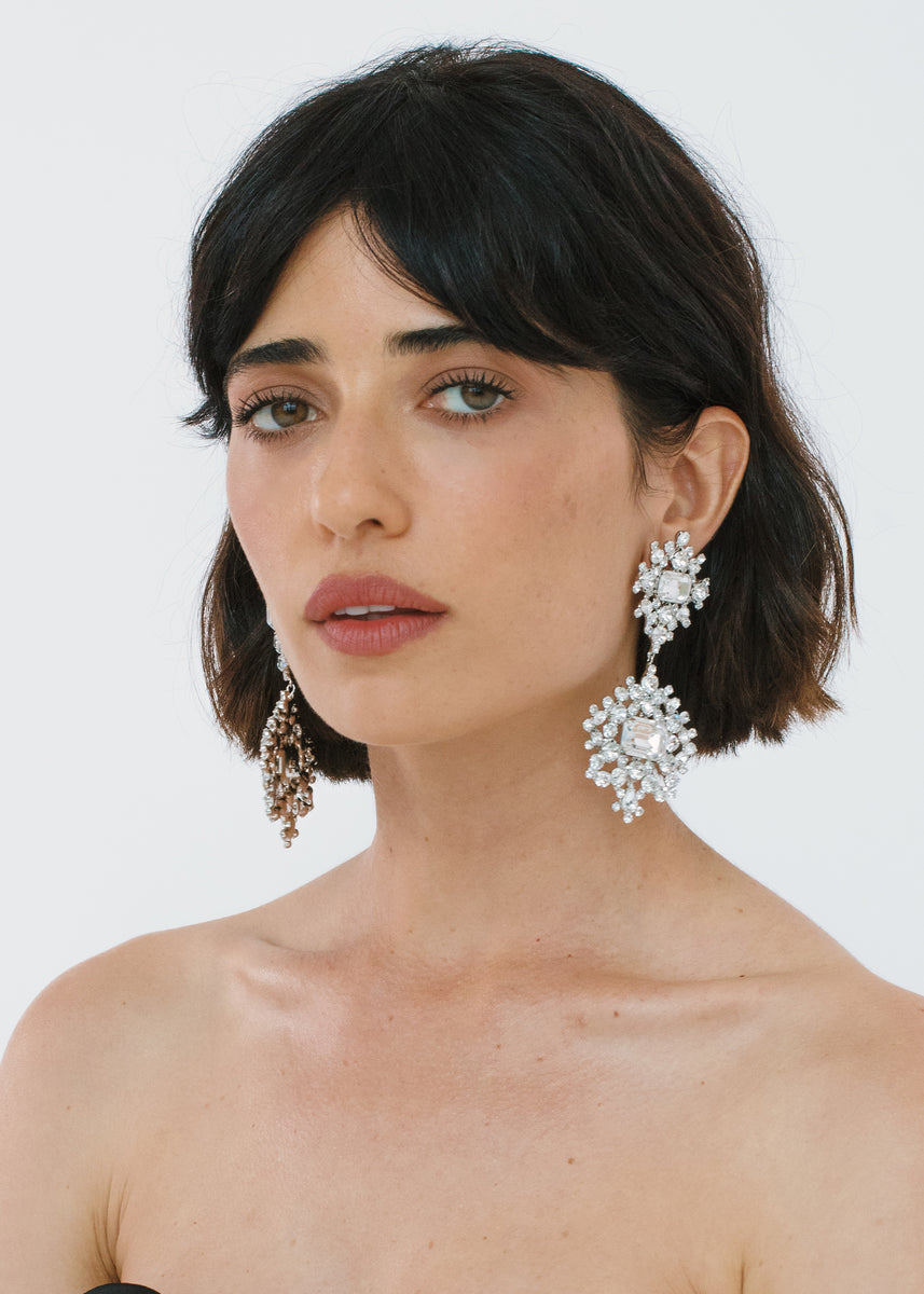 Angelica Earrings -- Crystal – Jennifer Behr LLC