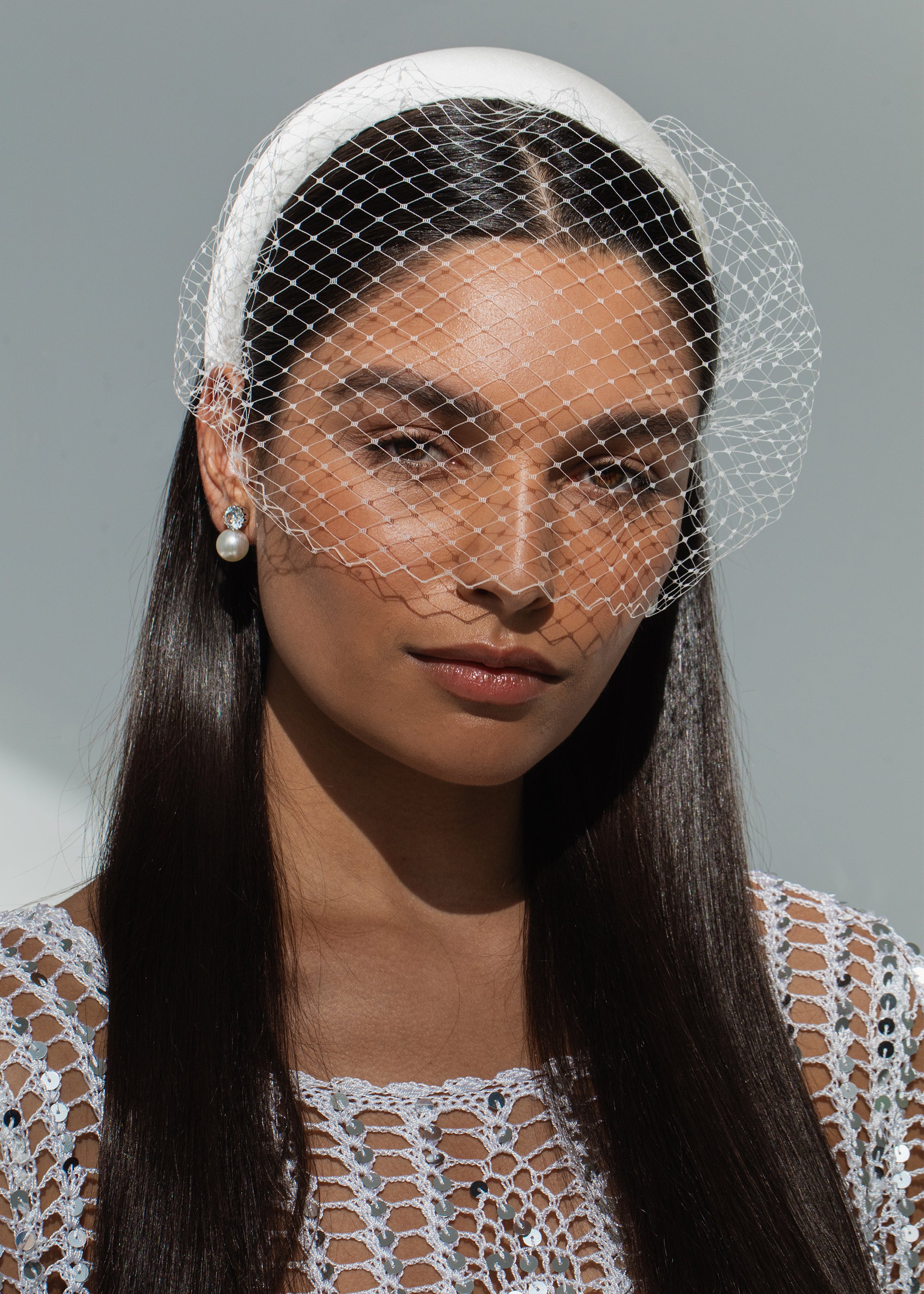 Tori Voilette Headband -- Cream – Jennifer Behr LLC
