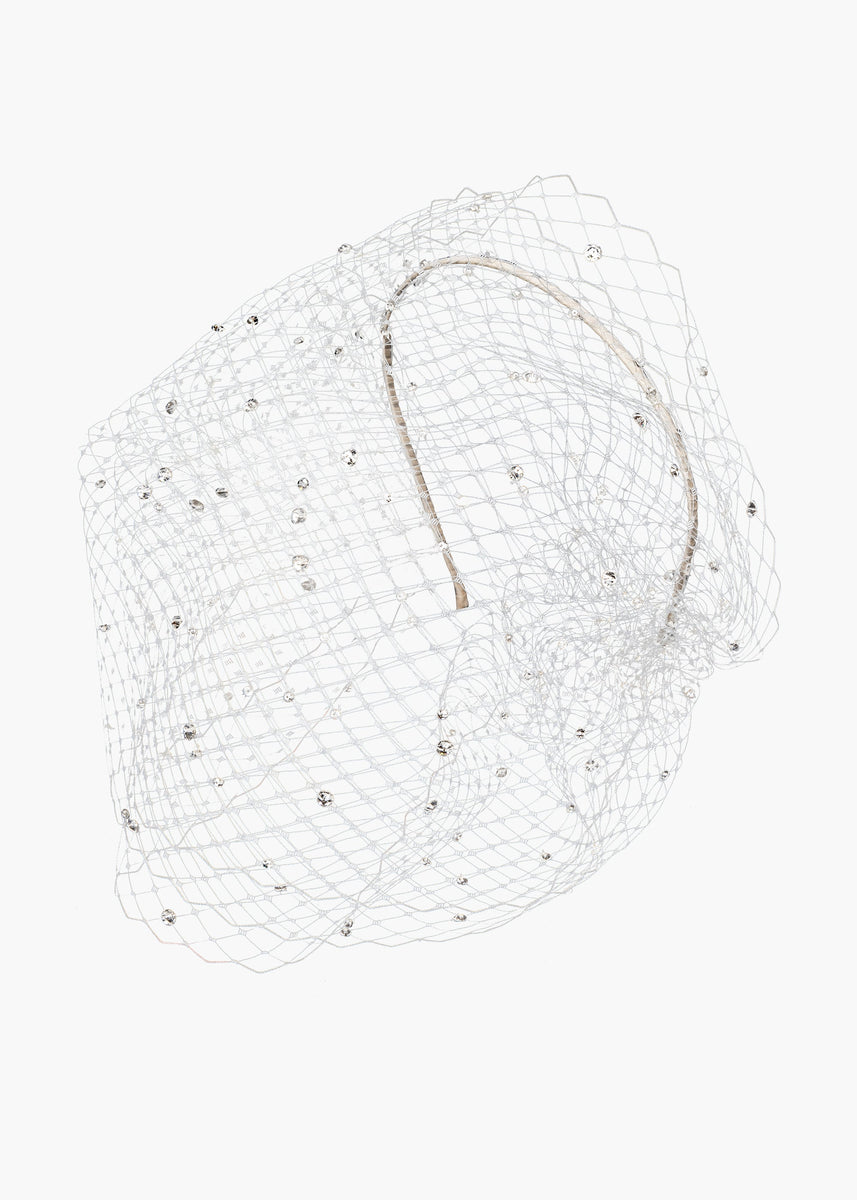 Crystal Beehive Voilette -- Cream – Jennifer Behr LLC