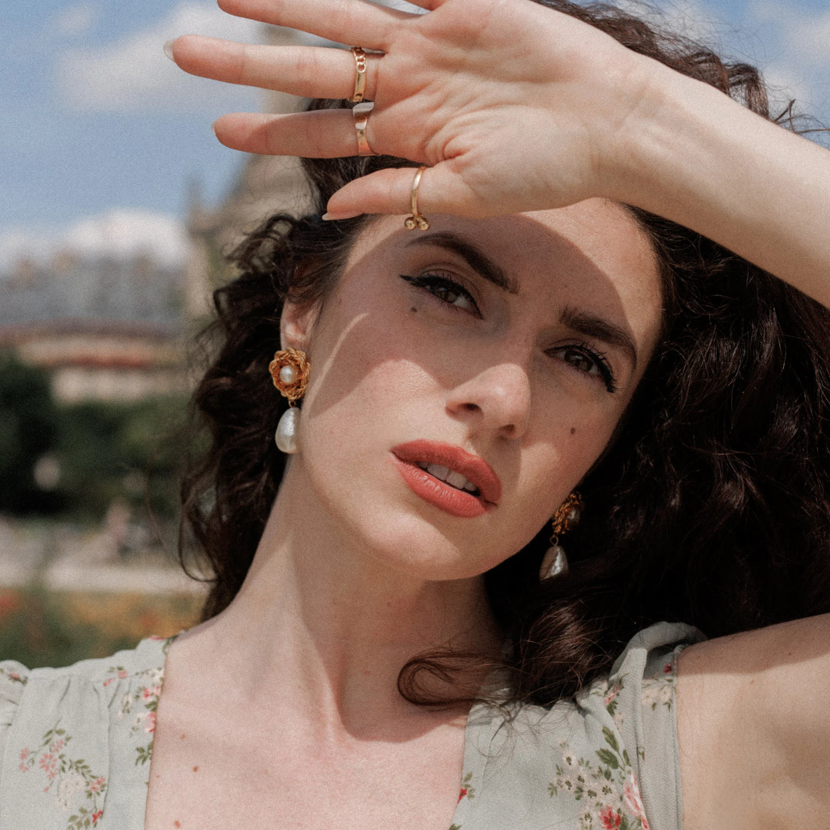 Jennifer Behr x Léanne Ansar Ninette Earrings -- Gold – Jennifer Behr LLC